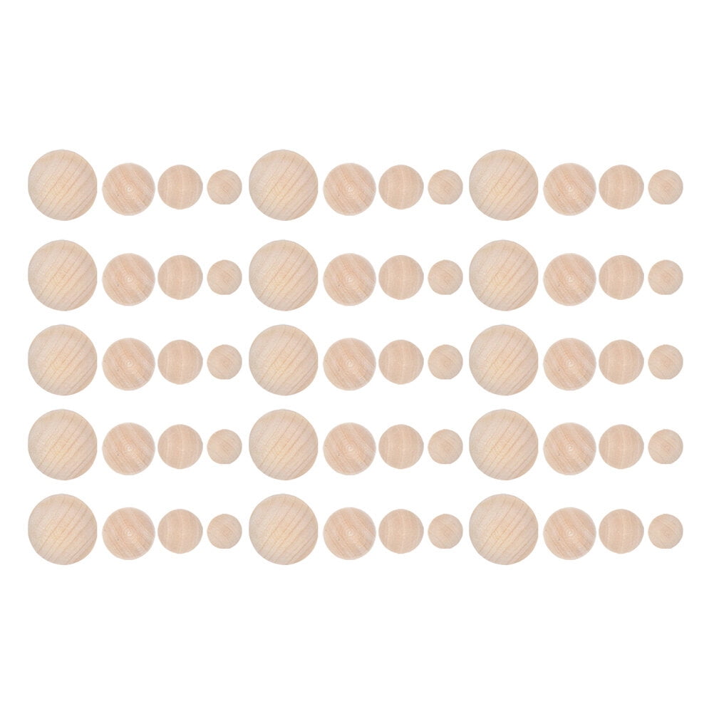 PAMINGONO 60Pcs Wood Balls for Crafting with Smooth Surface and ...