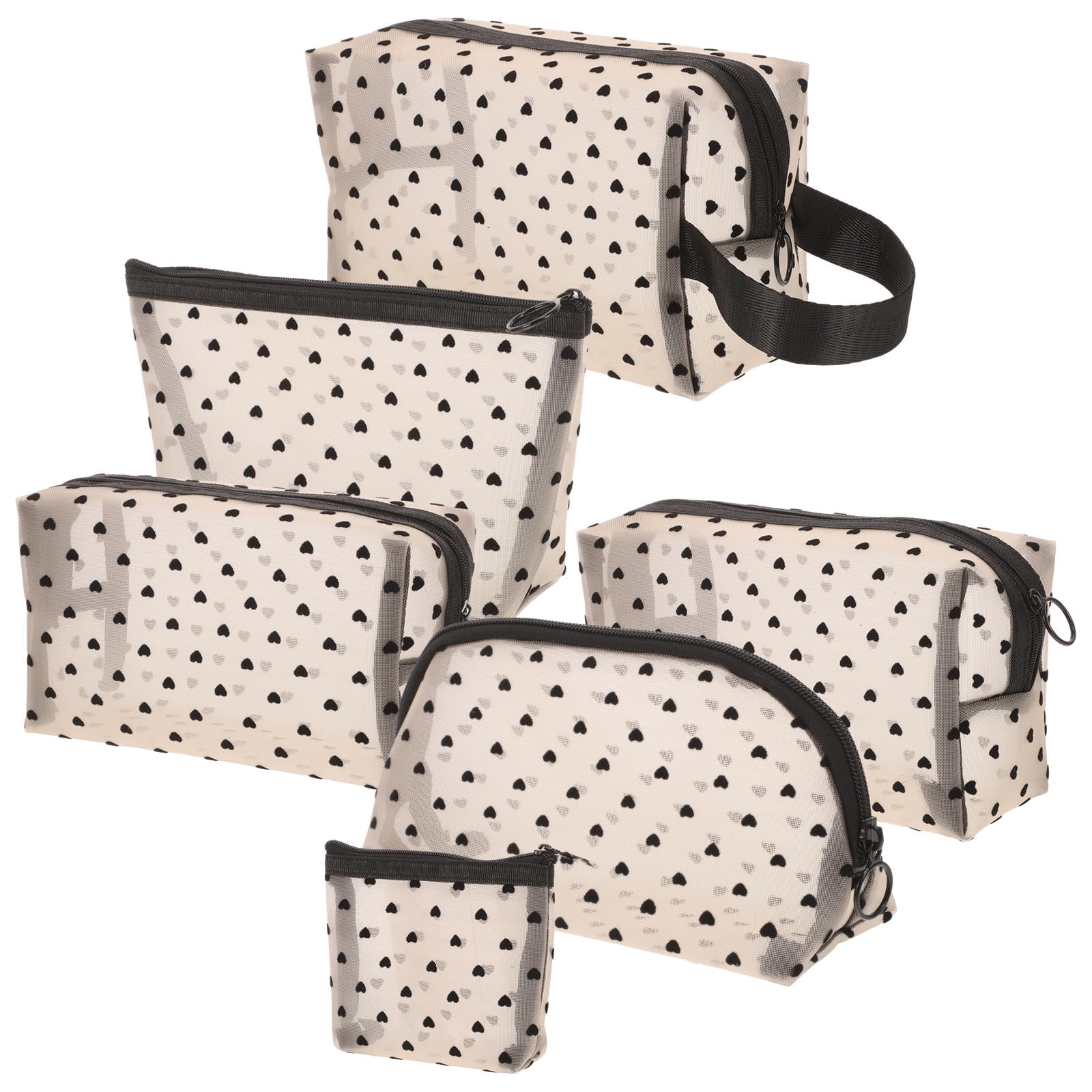 PAMINGONO 6Pack Makeup Bag Nylon Gauze for Women Cosmetics Storage and ...