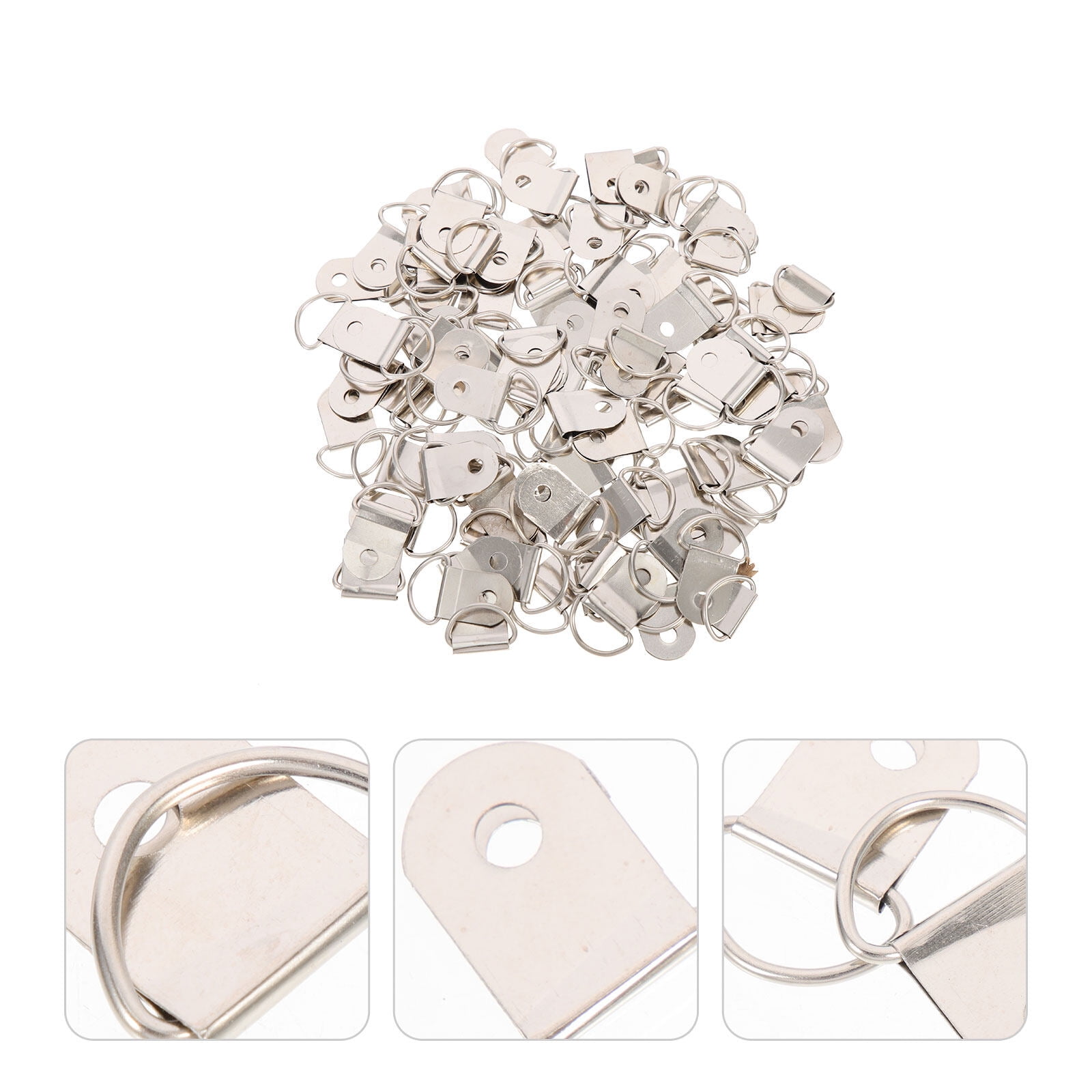 PAMINGONO Plastic Photo Frames Hooks Picture Frame Hanger Silver Iron ...