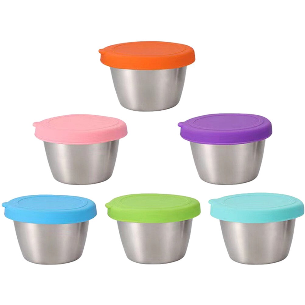 PAMINGONO 6Pcs Condiment Container with Lid Reusable and Sealable for ...