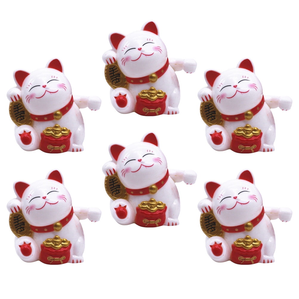 PAMINGONO 6Pcs Cute Cat Figurines Plastic Miniature Cats for ...