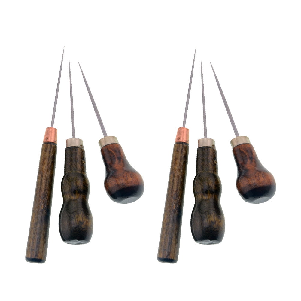 PAMINGONO 6Pcs Gourd Shaped Sewing Awl Assorted Color Metal Wood Hole ...