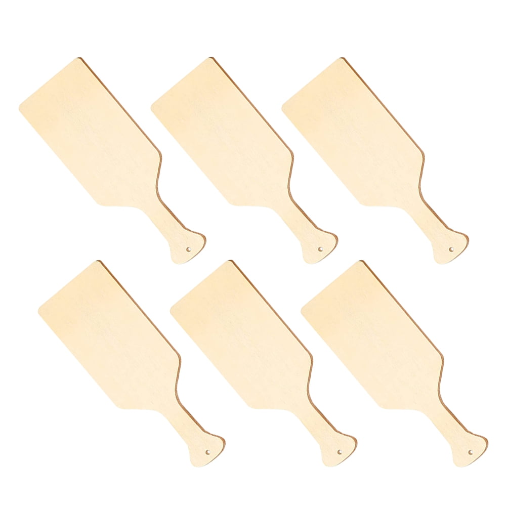 PAMINGONO 6Pcs Wooden Paddles for Crafts Unfinished Wood Paddle Beige ...