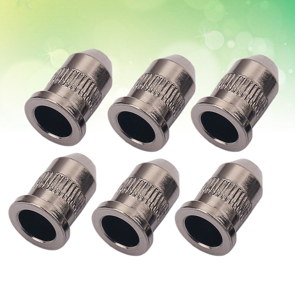 PAMINGONO 6pcs Black String Awl Buckle Ferrules for Electric Guitar ...