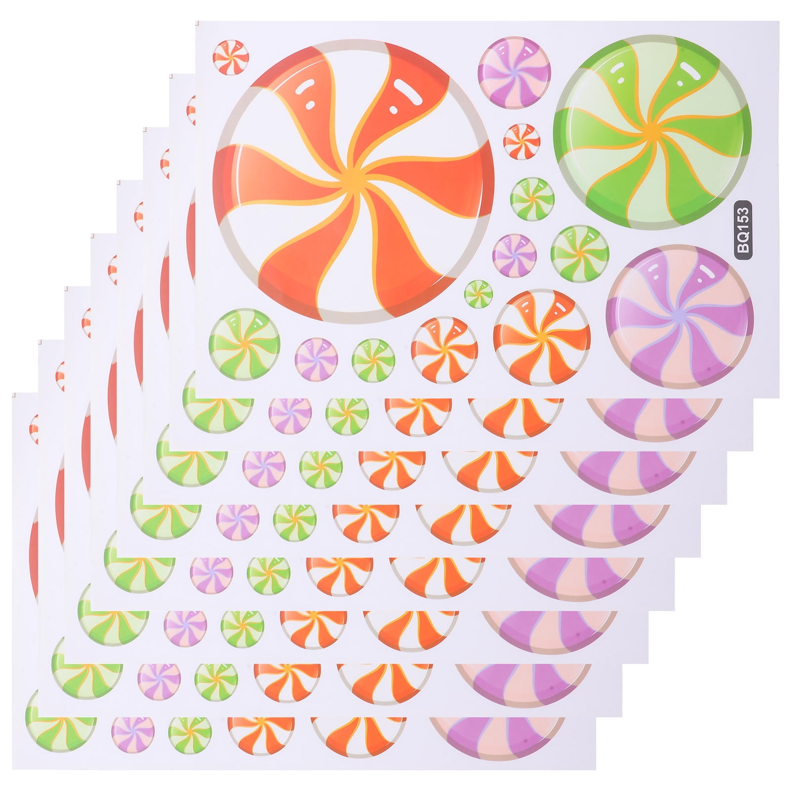 PAMINGONO 8 Sheets Room Window Stickers Multi Colored PVC Christmas ...