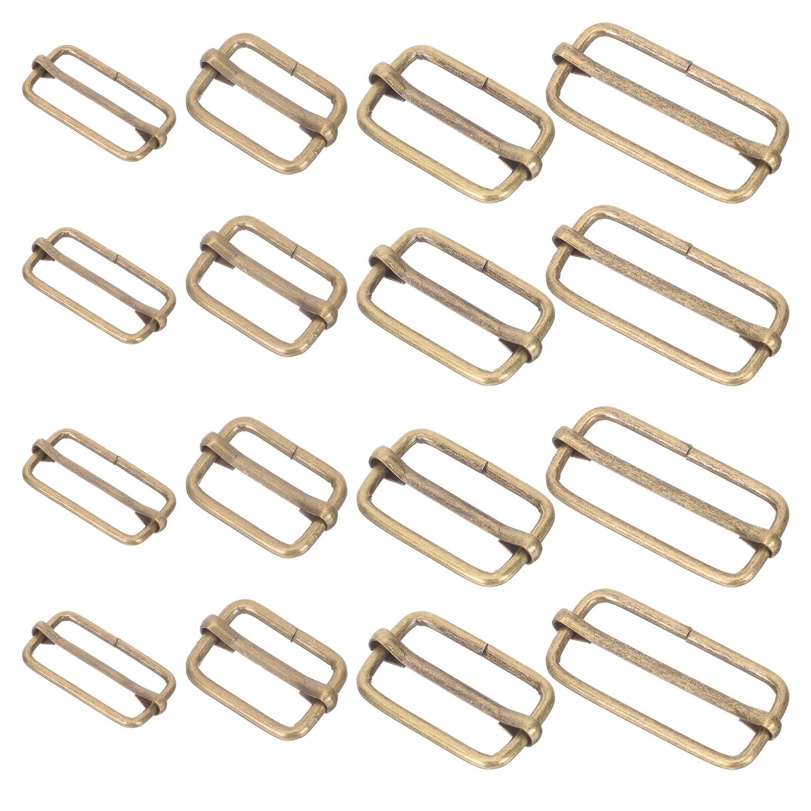 PAMINGONO 80Pcs Golden Metal Buckles Adjustable Rectangular for ...