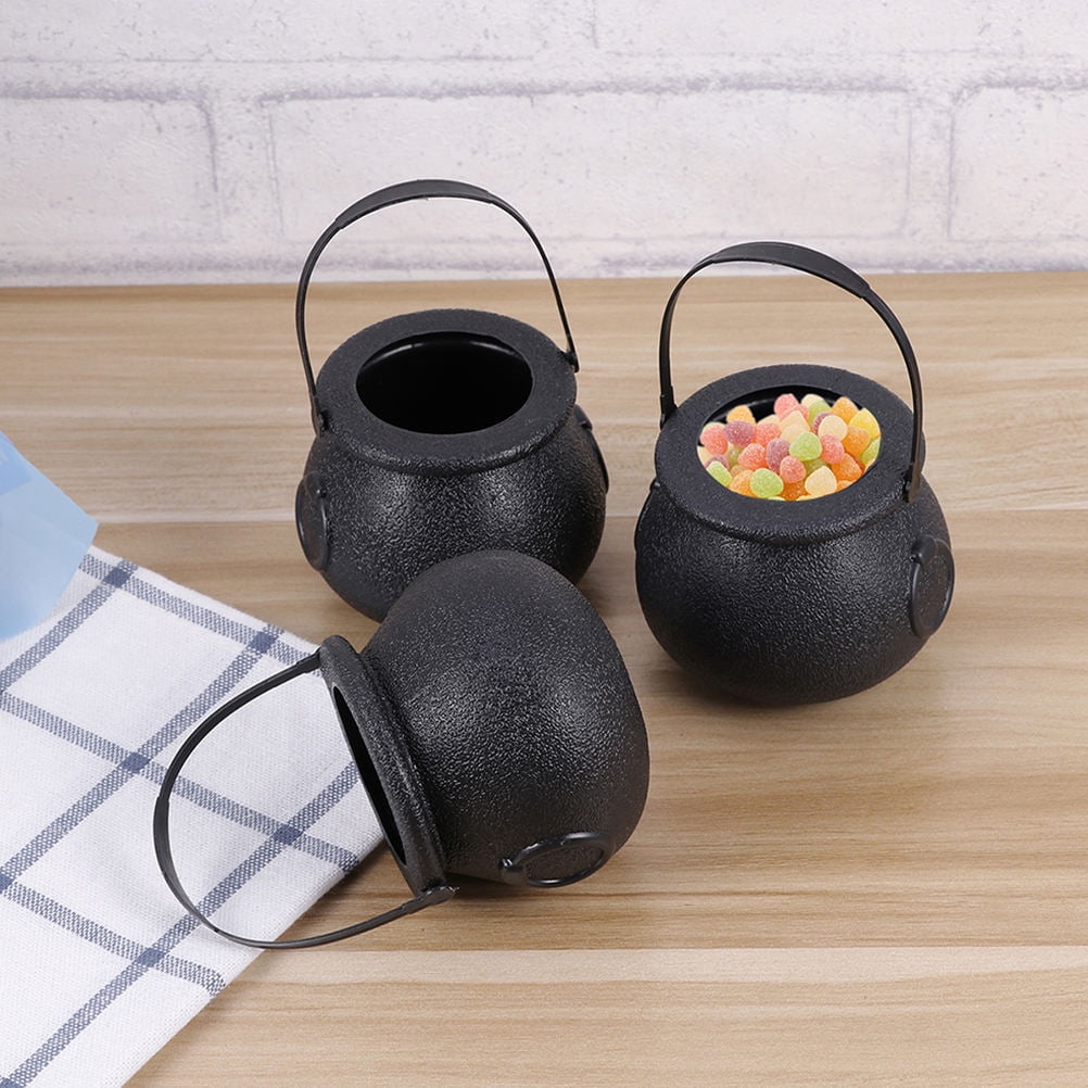 PAMINGONO 8Pcs Sweet Bowl Round Black Plastic Candy Pot for Activities ...