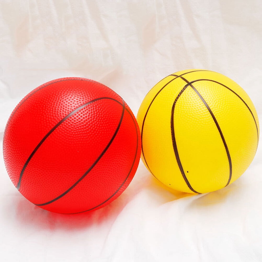 PAMINGONO 9x9x9in 2Pcs Basketball Toy Lightweight PVC Round Assorted ...