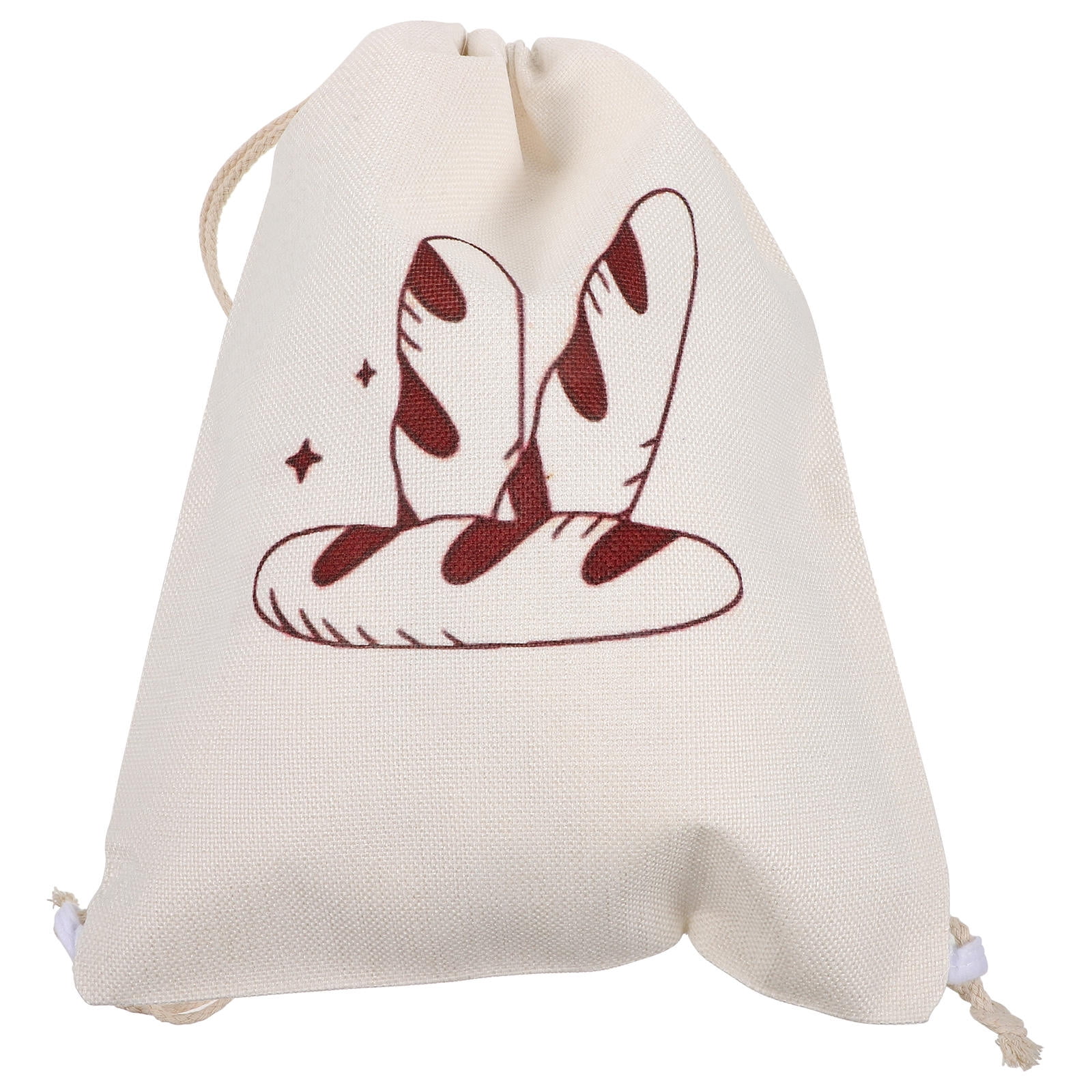 PAMINGONO Beige Linen Drawstring Bread Bag 1Pcs Perfect For Homemade ...