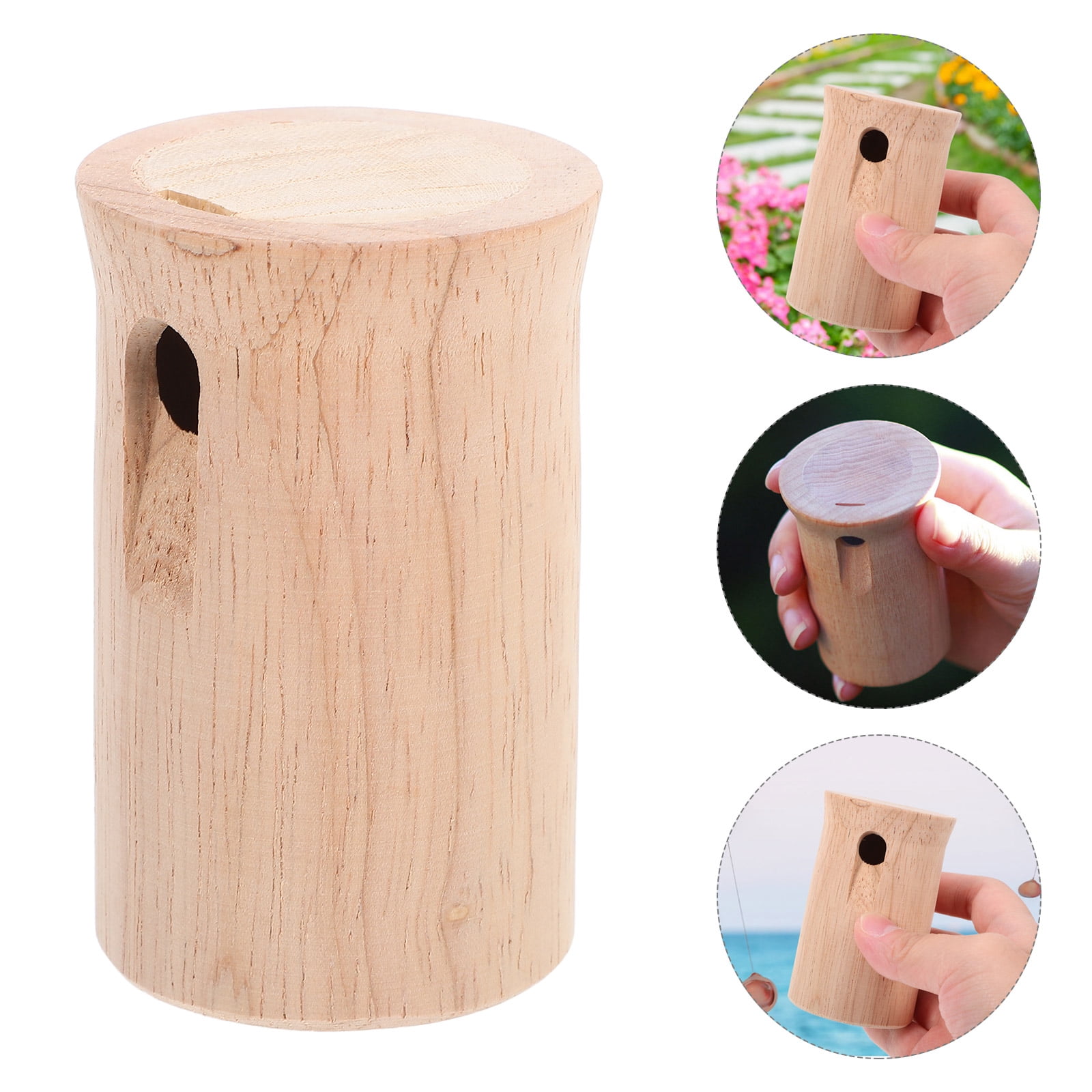 PAMINGONO Wooden Bird Call Whistle Beige 1Pack 2.95X1.85X1.77In ...