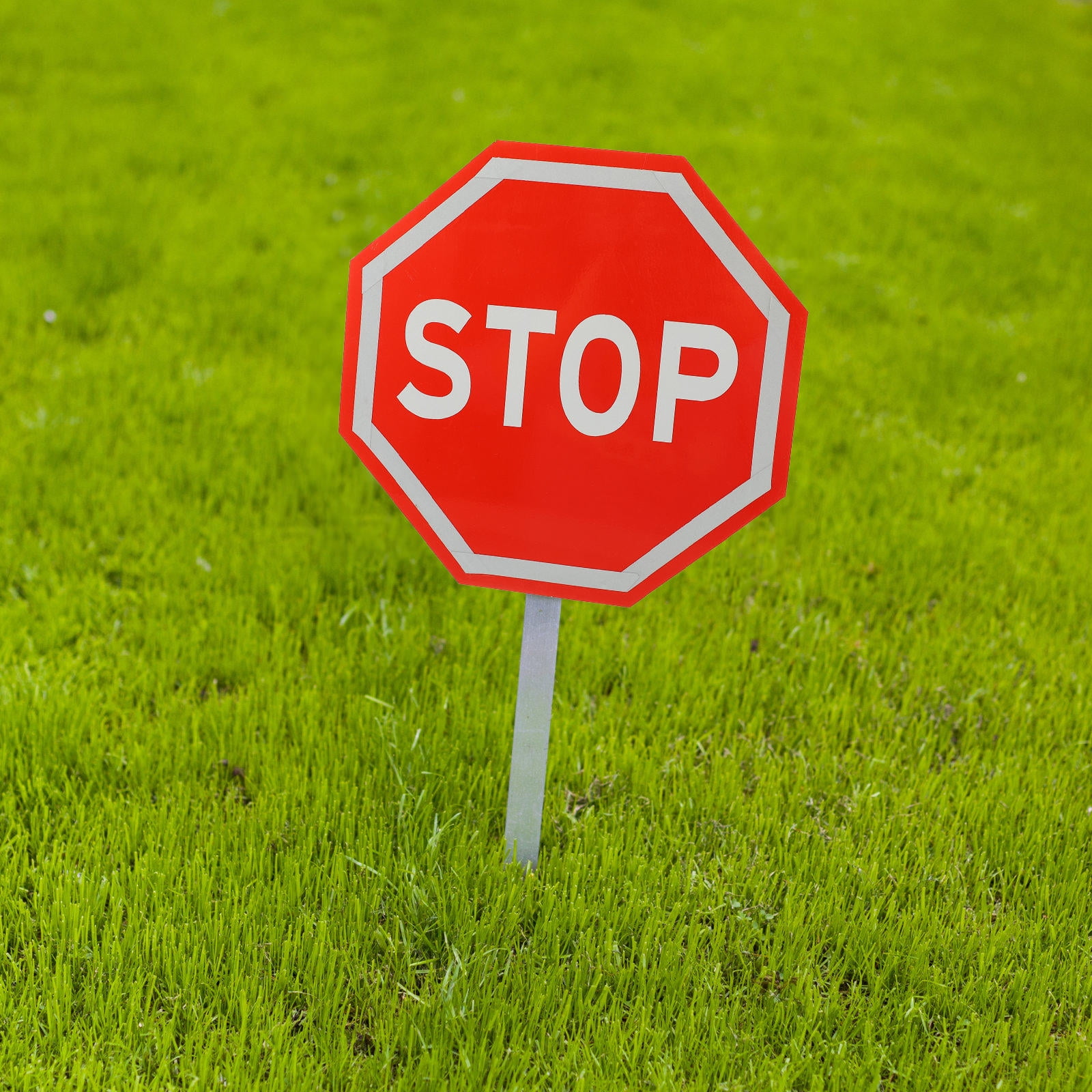 PAMINGONO Car Warning Sign STOP Safety Sign Reflective Aluminum Plate ...