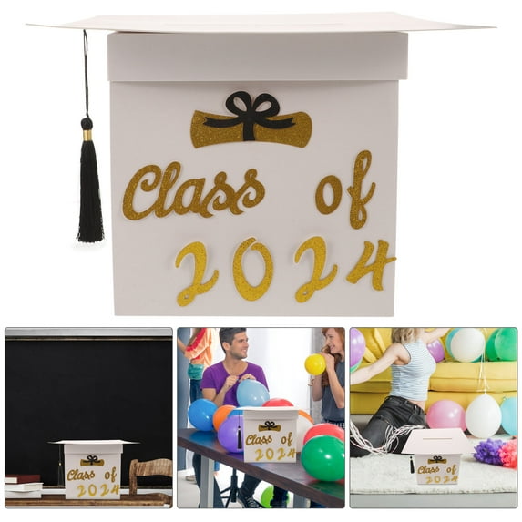 PAMINGONO Graduation Season Hollow Box Graduation Cards Box Black 1Set ...