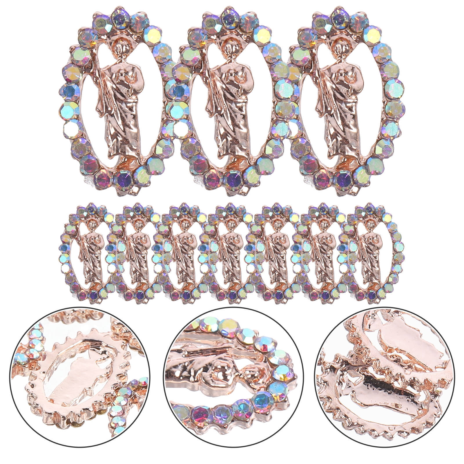 PAMINGONO Chunky Nail Charms 12Pcs Metal Jesus For Elegant Nail Art And ...
