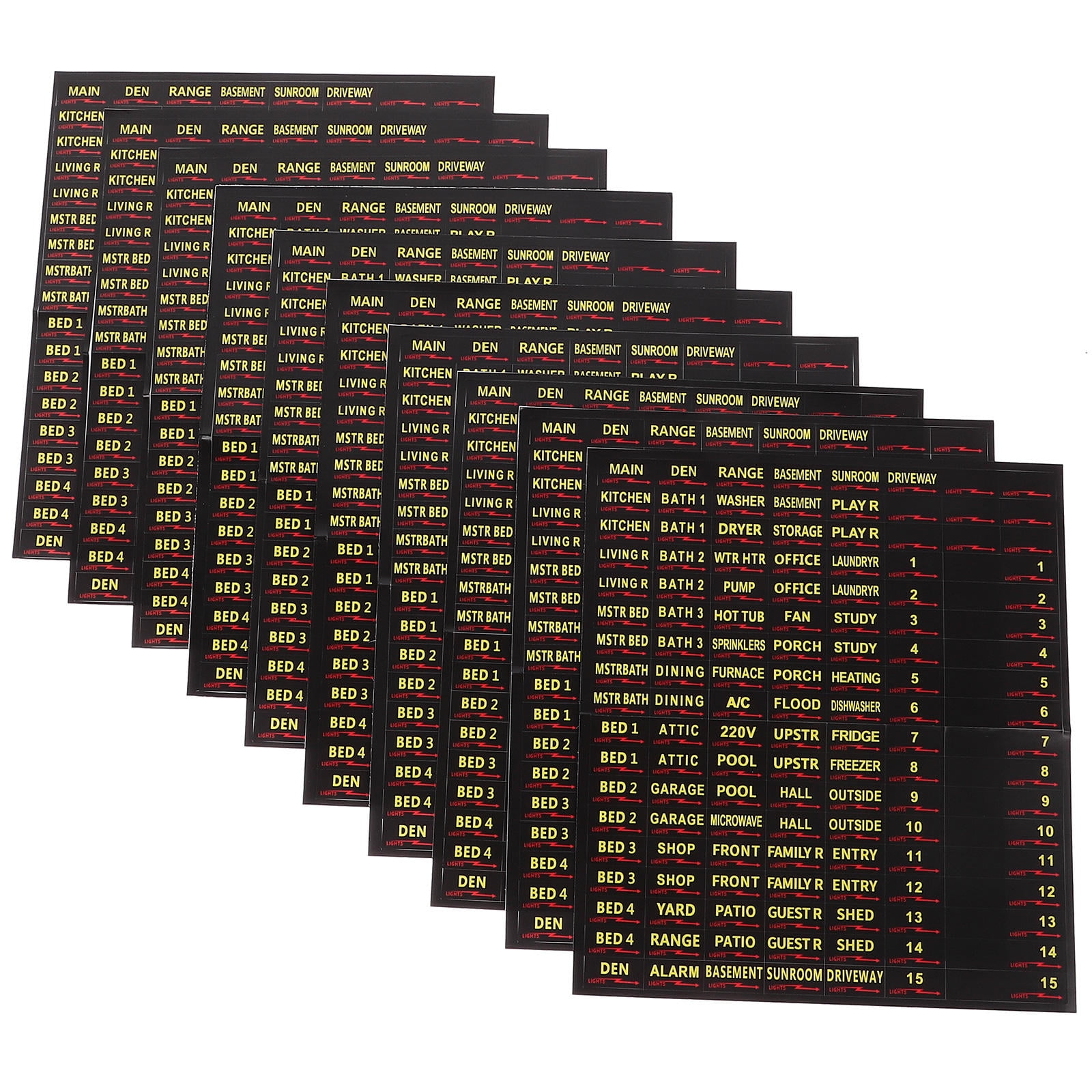 PAMINGONO Circuit Maintenance 10 Sheets Multi-colored Electrical Box ...