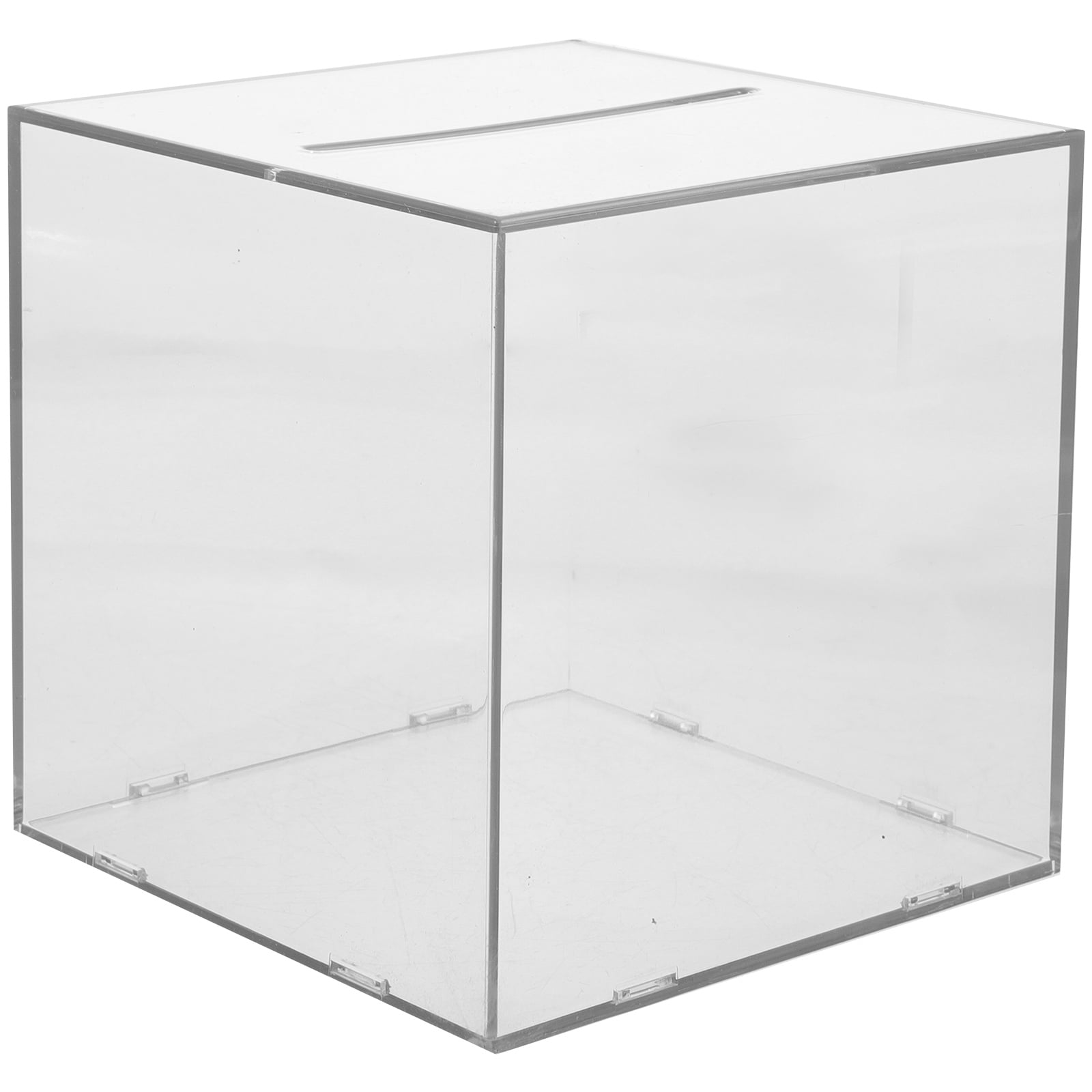 PAMINGONO Clear Bank 1Set Tabletop Coin Container For Kids Acrylic Cube ...