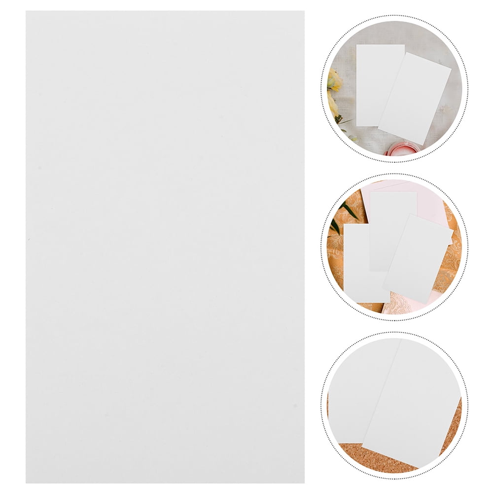 PAMINGONO 300Pcs White Blank Cards Rectangular DIY Writing Office Use ...