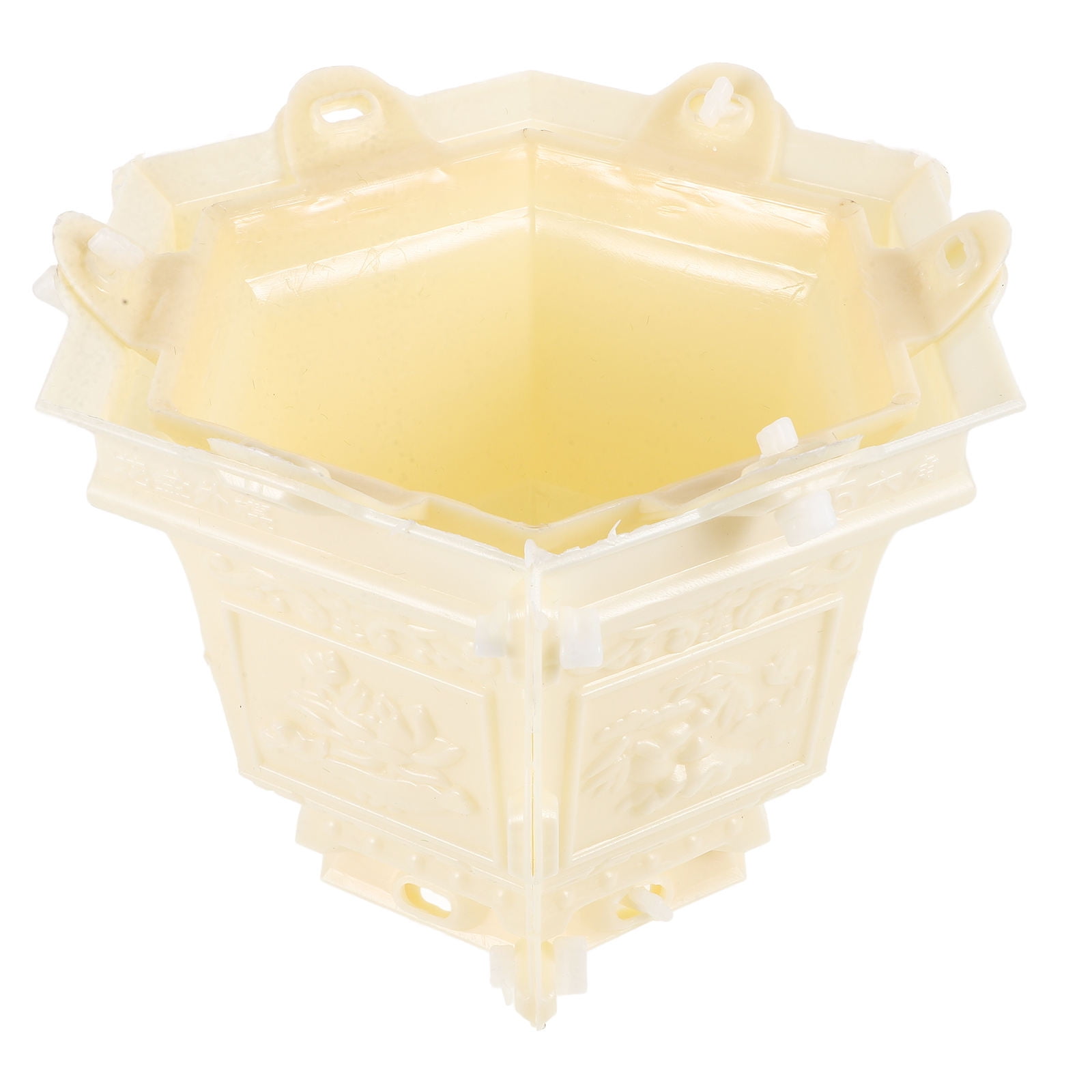 PAMINGONO Concrete Planter Mold Beige Hexagonal Shape Creation For ...