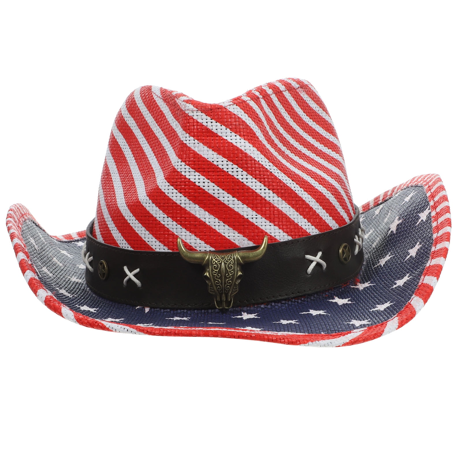 PAMINGONO Cowboy Hat Western Style Light Brown Wide Brim Gummed For Men ...