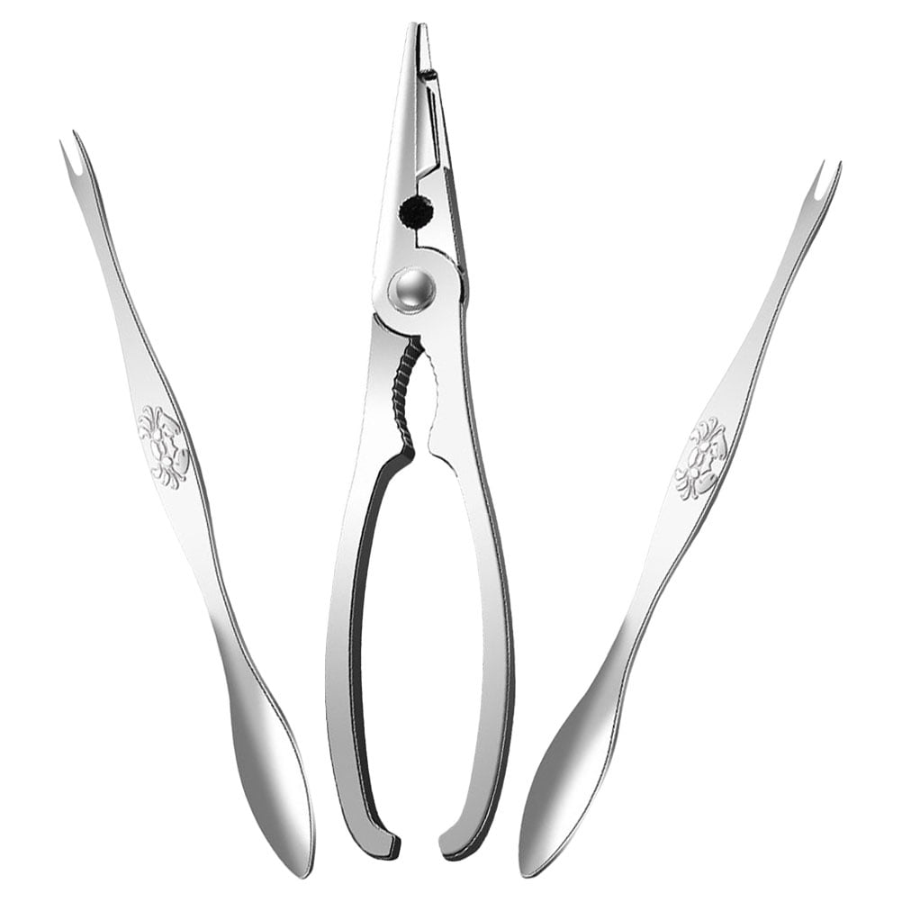 PAMINGONO Crab Utensils Stainless Steel Seafood Tools Set Silver 1 Set ...