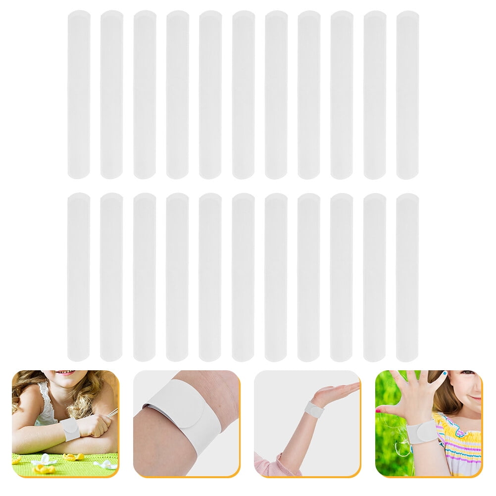 PAMINGONO DIY Kids Slap Bracelets 50Pcs White PVC Steel for Party ...