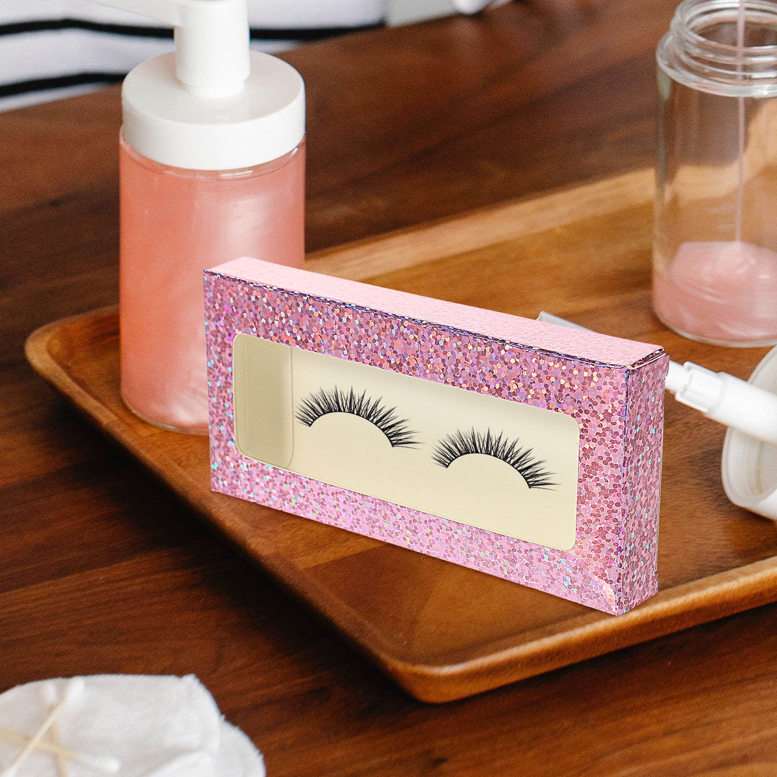 PAMINGONO Empty Eyelash Packaging Boxes 25pcs Lash Organizer Easy Open ...