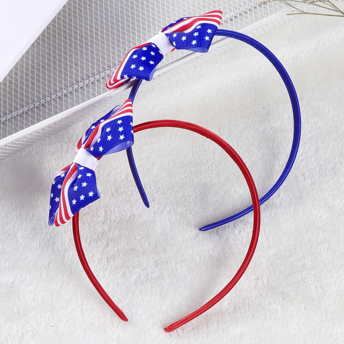 PAMINGONO Fourth of July Bows for Girls Hairpin Red Patriotic Accessory ...