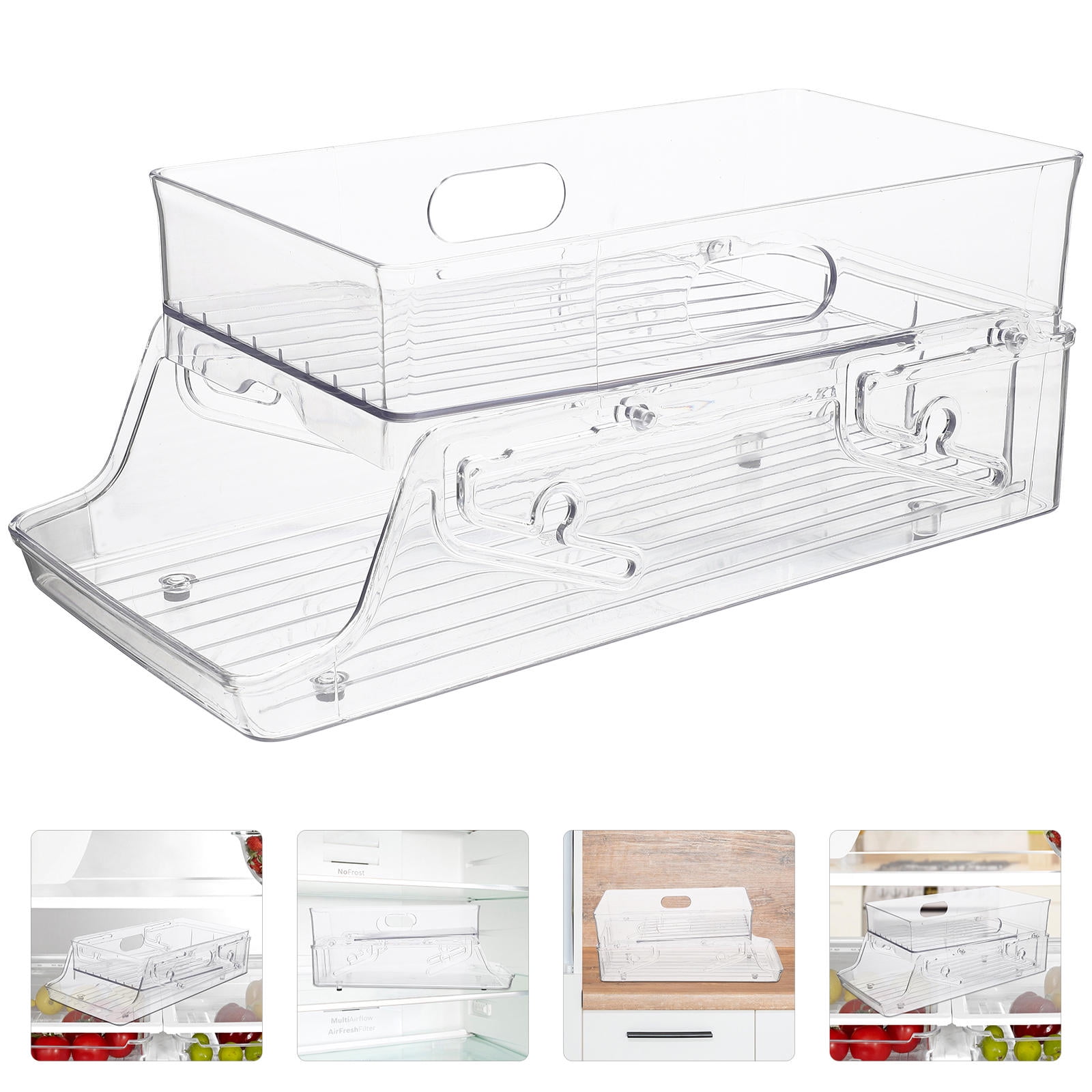 PAMINGONO Fridge Organizers and Storage 1Set Transparent Plastic Bin ...