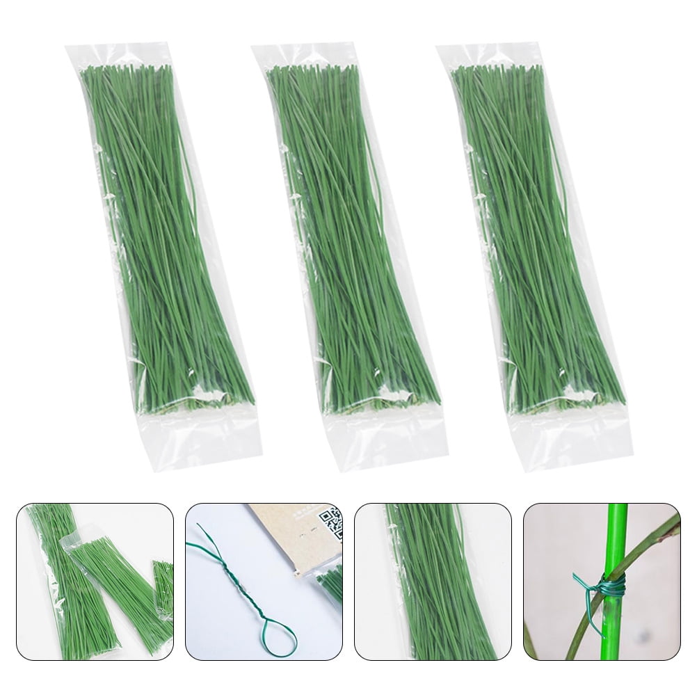 PAMINGONO Garden Flexible Wire 300Pcs Green Plastic Vine Tie Wire for ...