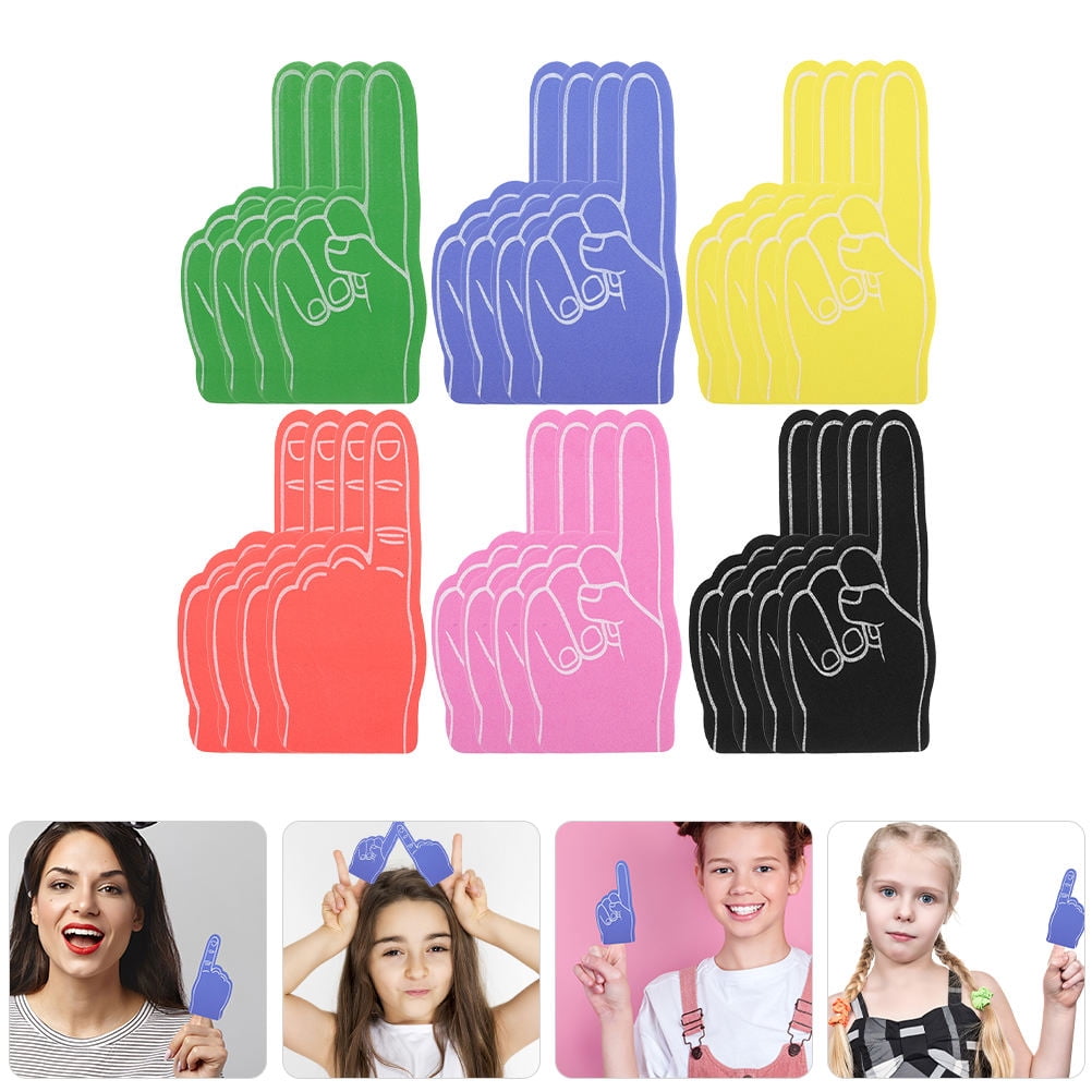 PAMINGONO Green 24Pcs Foam Finger Shaped Cheerleading Prop for Concerts ...