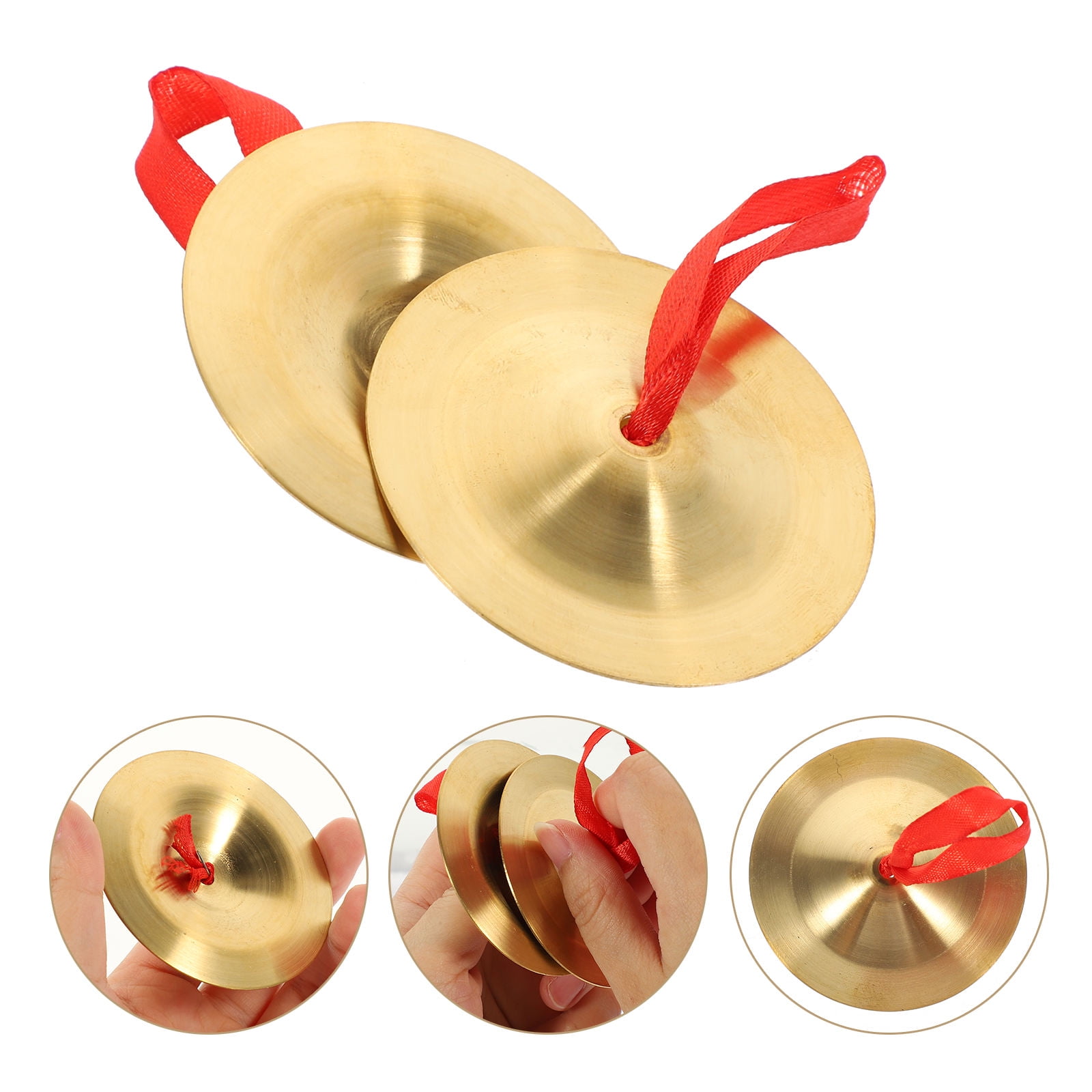PAMINGONO Hand Cymbals for Pairs Golden Copper Finger Cymbals Mini - Walmart.com