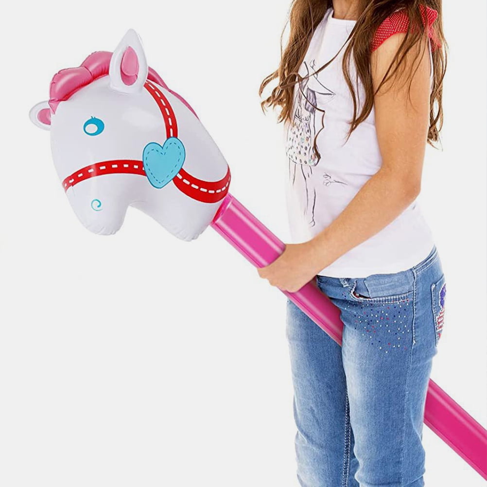 PAMINGONO Inflatable Horse Head Sticks 3Pcs Bright Pink Multi For ...