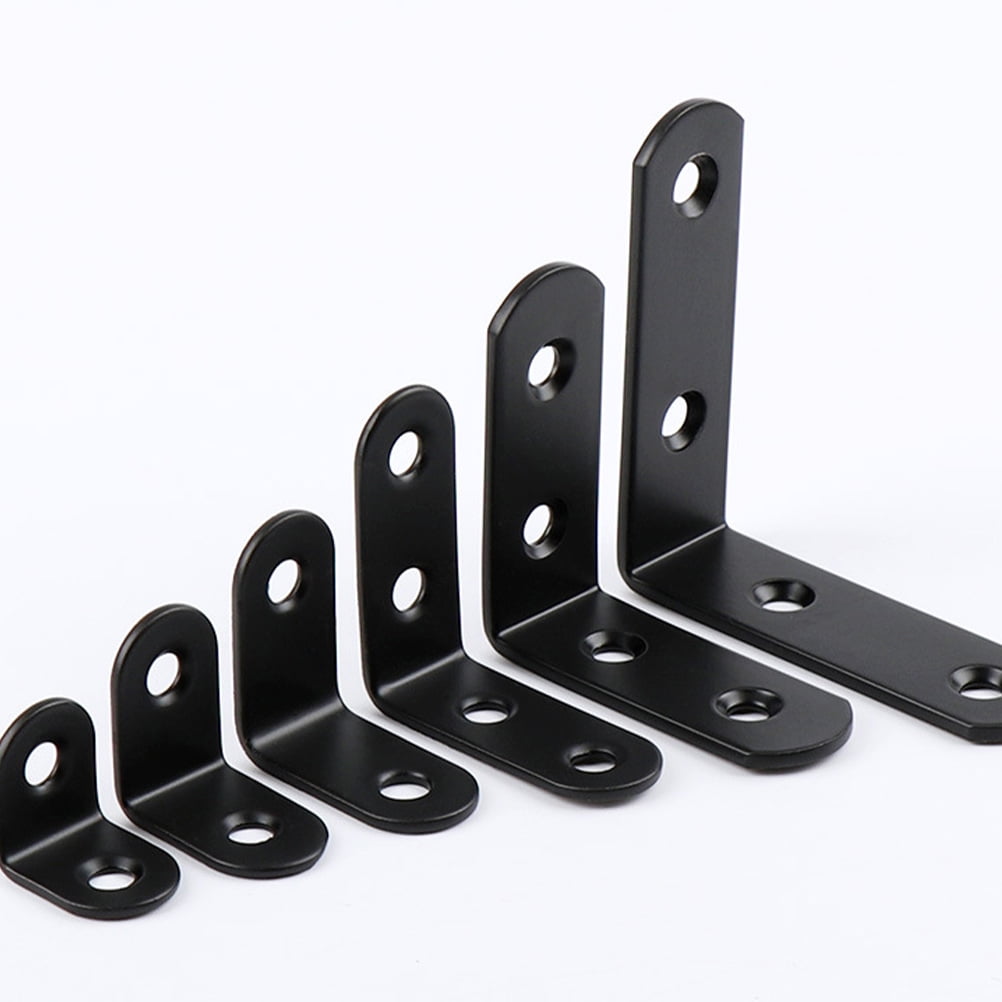 PAMINGONO L-Shaped Corner Brace 12Pcs Black For Furniture And Shelves 30*30*16Mm - Walmart.com