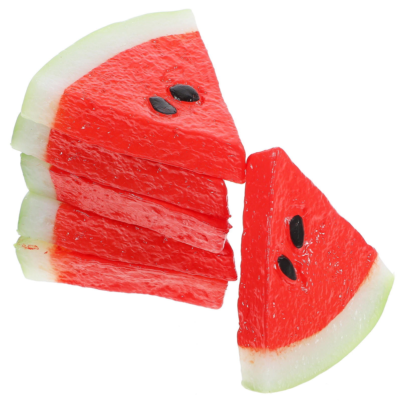 PAMINGONO Fruit Slices Model Prop Realistic Design Red Pvc 6Pcs 2X2X0 ...