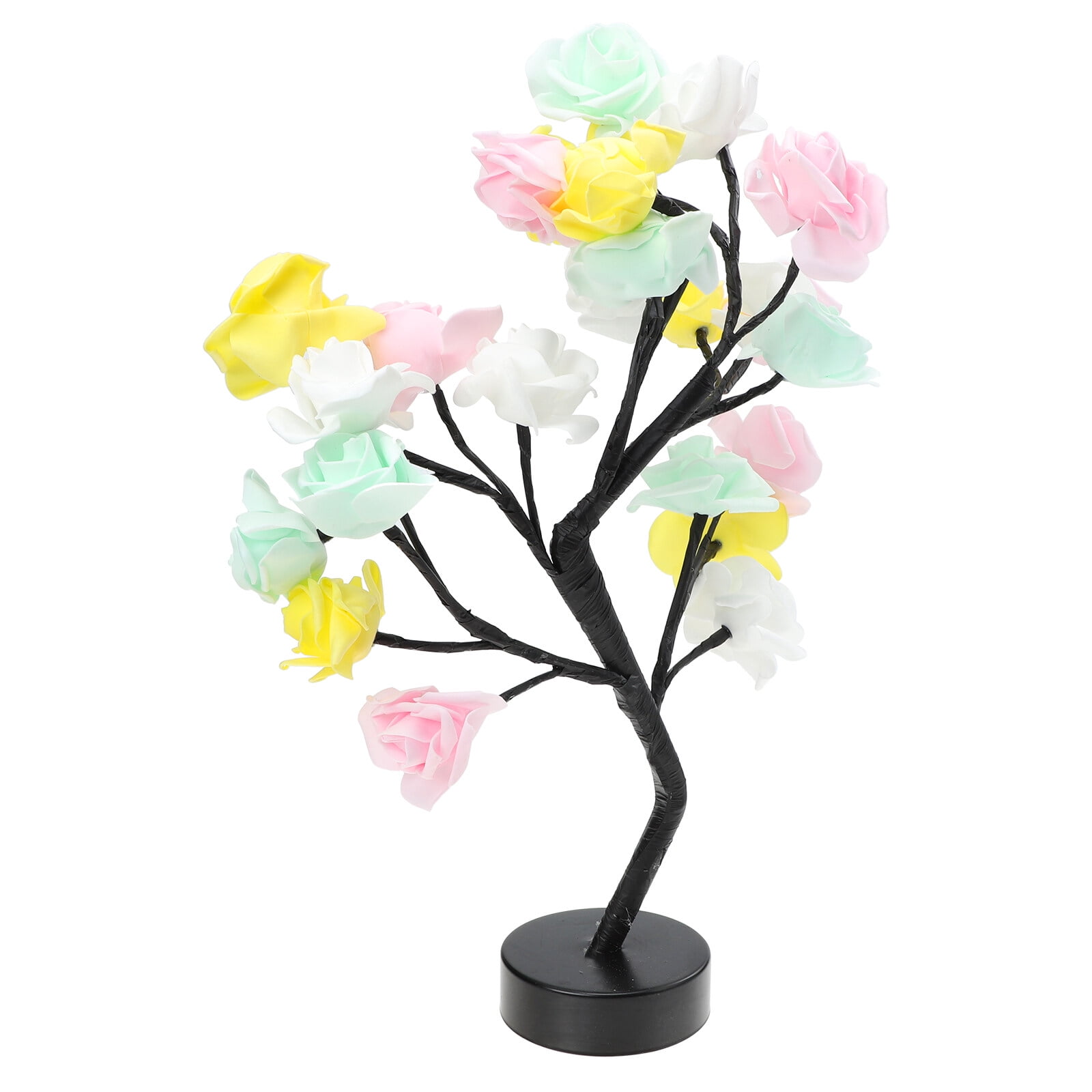 PAMINGONO Romantic LED Rose Flower Table Lamp Night Light for Bedroom ...