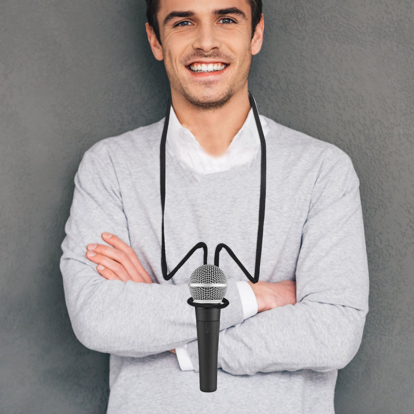 PAMINGONO Microphone Neck Holder Stand Bracket Metal Plastic Stable ...