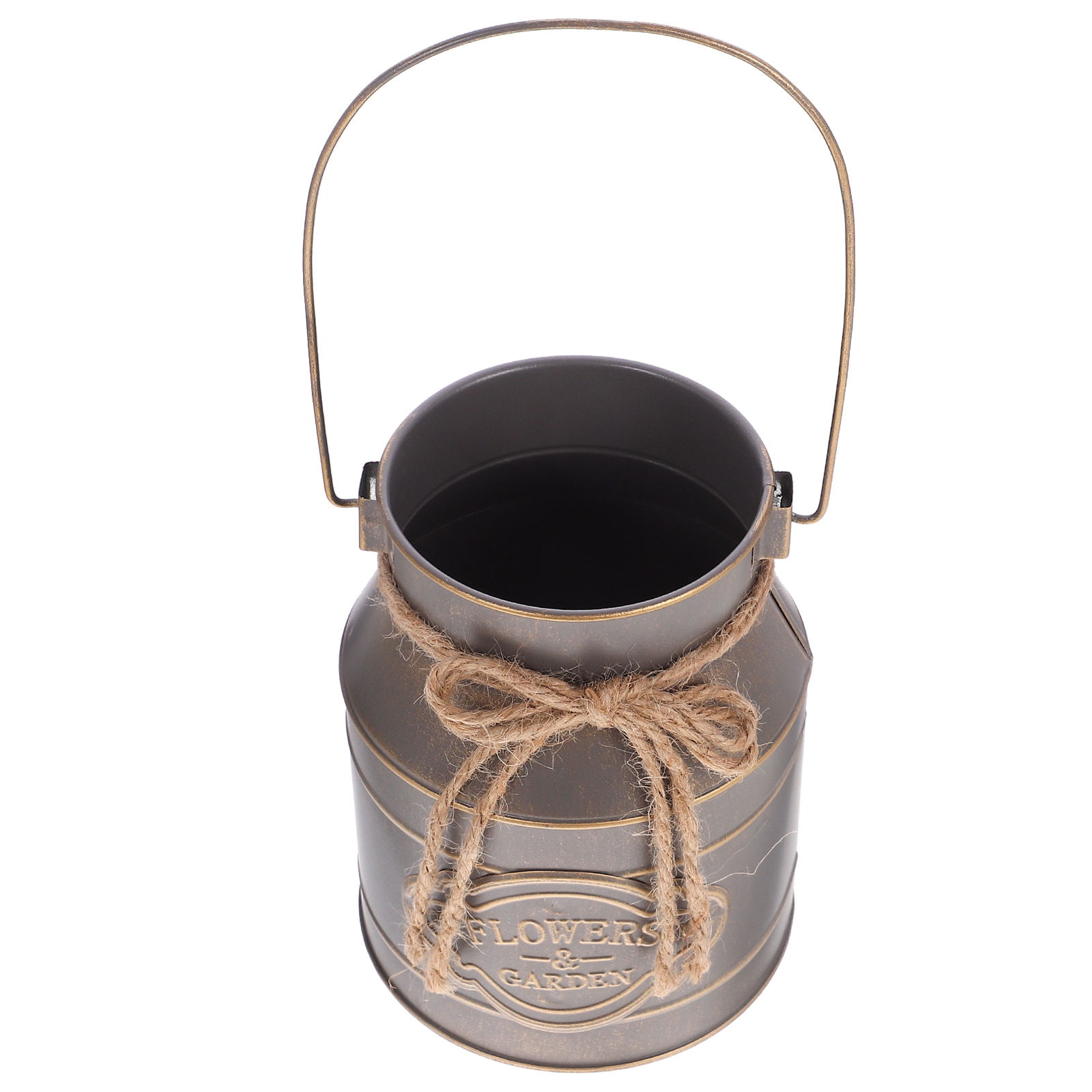 PAMINGONO Miniature Iron Bucket with Handle 1Set in Grey for Flower ...