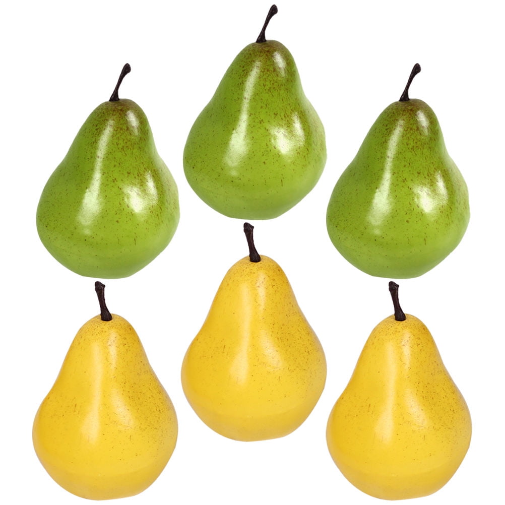 PAMINGONO Pear-shaped Simulation Pear Model 6Pcs for Home and ...