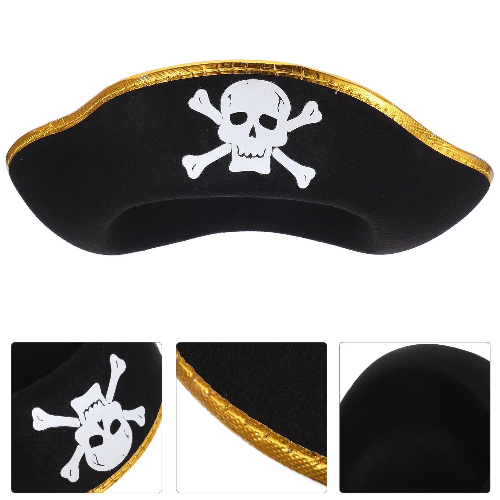 PAMINGONO Pirate Cap 1Piece Felt Material Triangular Shape For Children ...