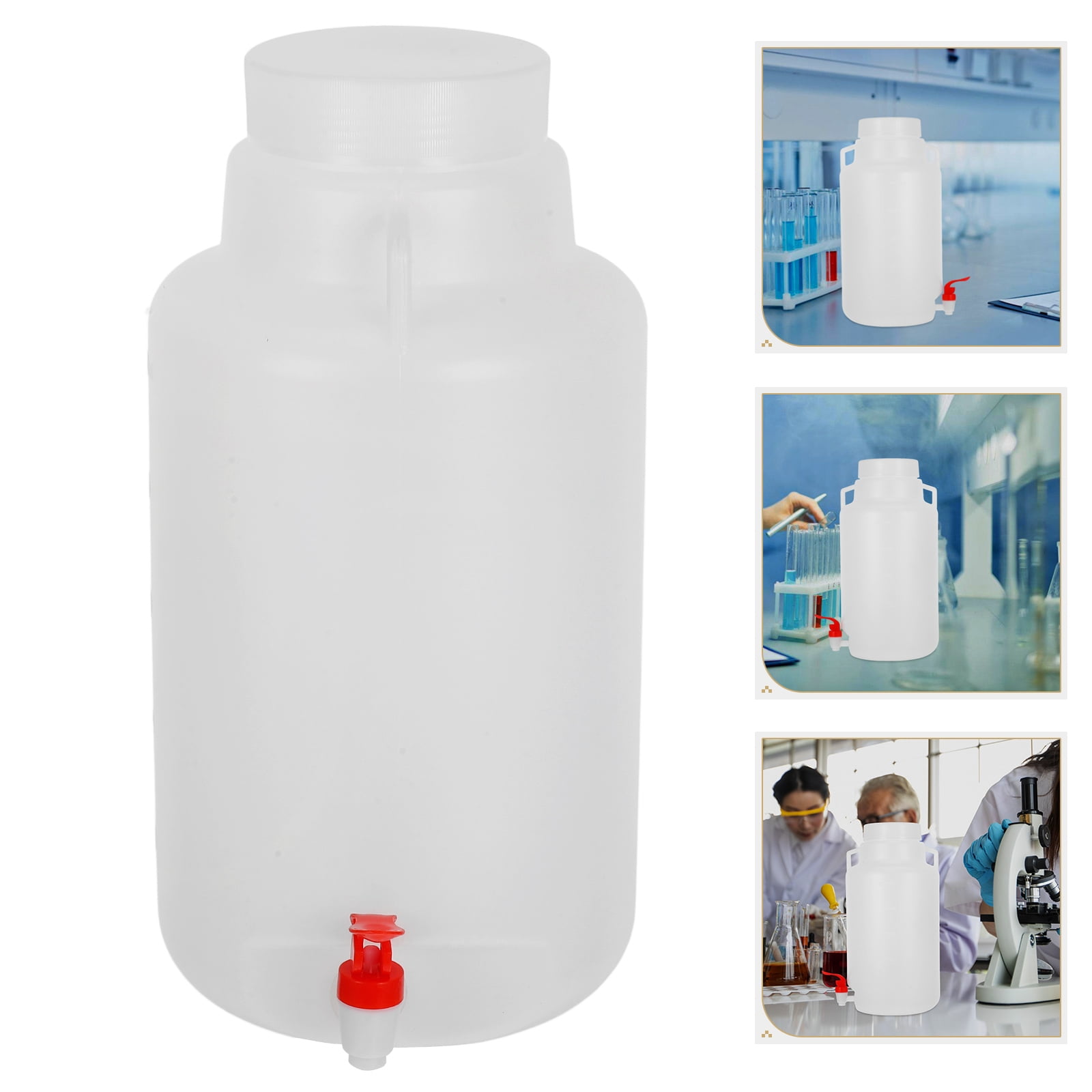 PAMINGONO Lab Dispensing Jug Plastic Spigot Container for Laboratory ...