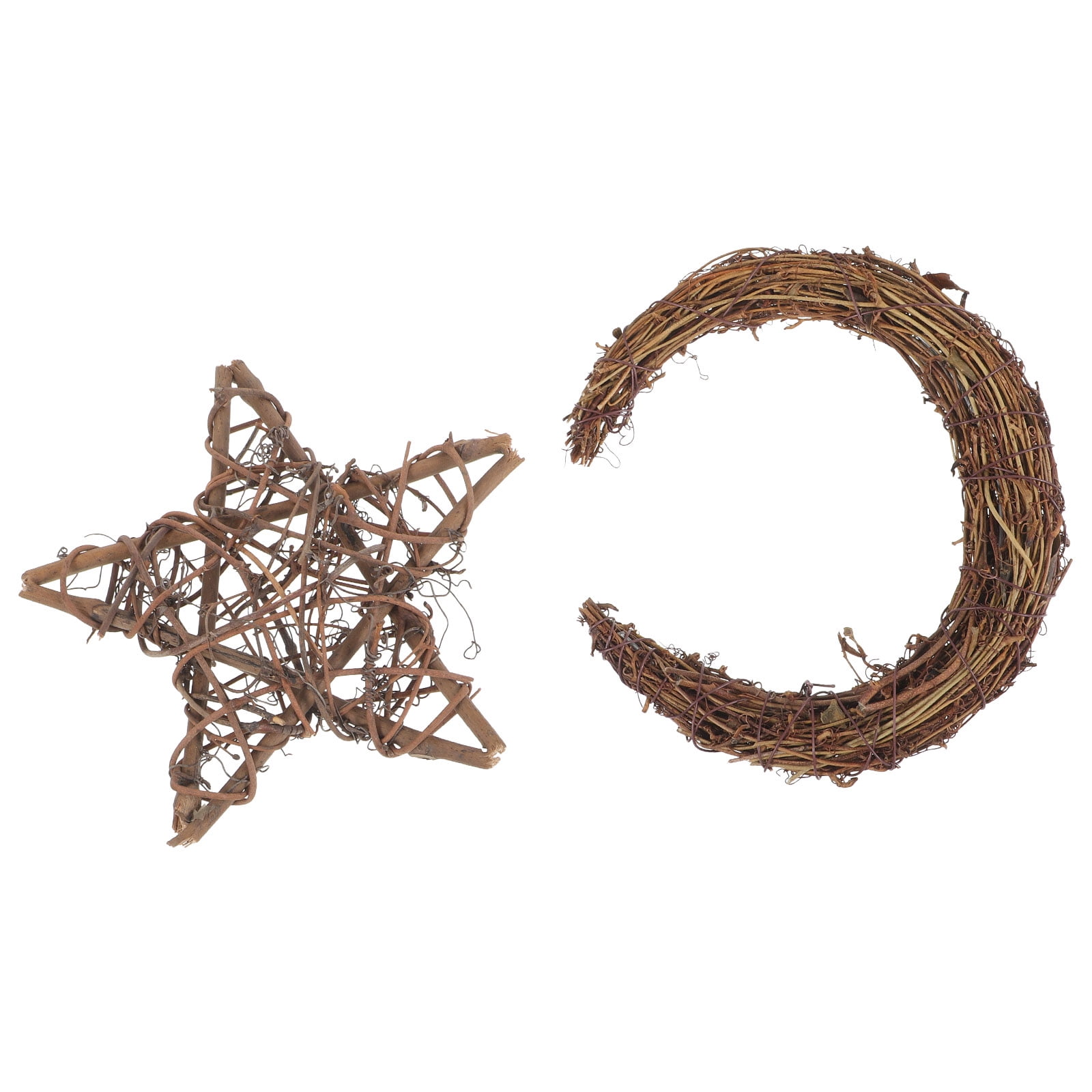PAMINGONO Rattan Wreaths 2Pack Dried Rattan Rings Diy Wreath Material ...