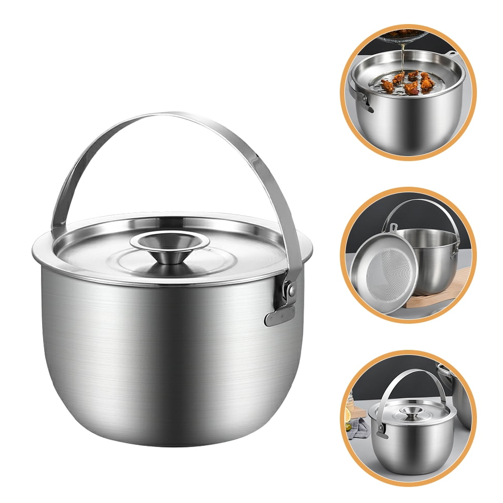 PAMINGONO Kitchen Oil Strainer Pan Stainless Steel Grease Pot with ...