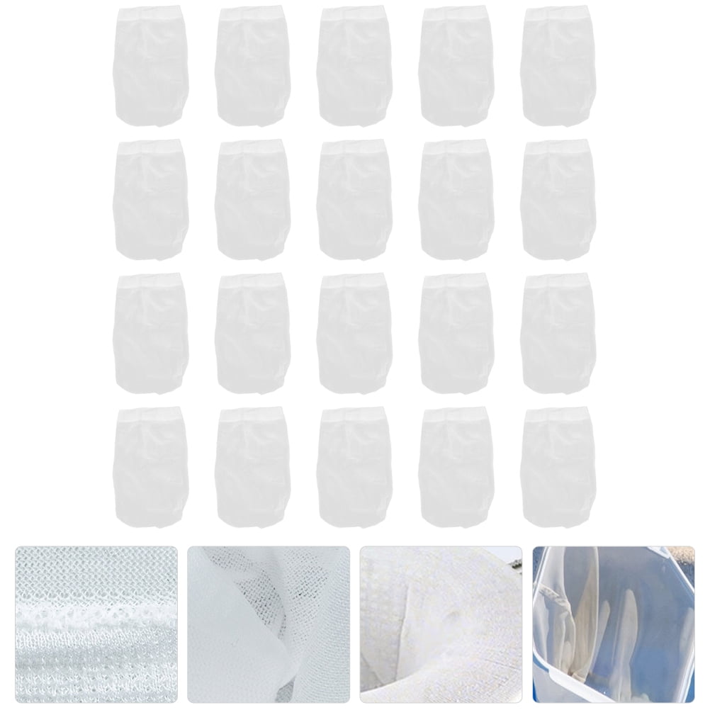 PAMINGONO Swimming Pool Filter Skimmer Socks 20Set White Nylon for Pool ...