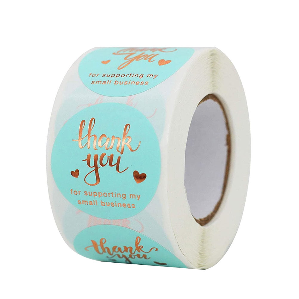 PAMINGONO Thank You Sticker 500Pcs/Roll Round Sealing Label for DIY ...