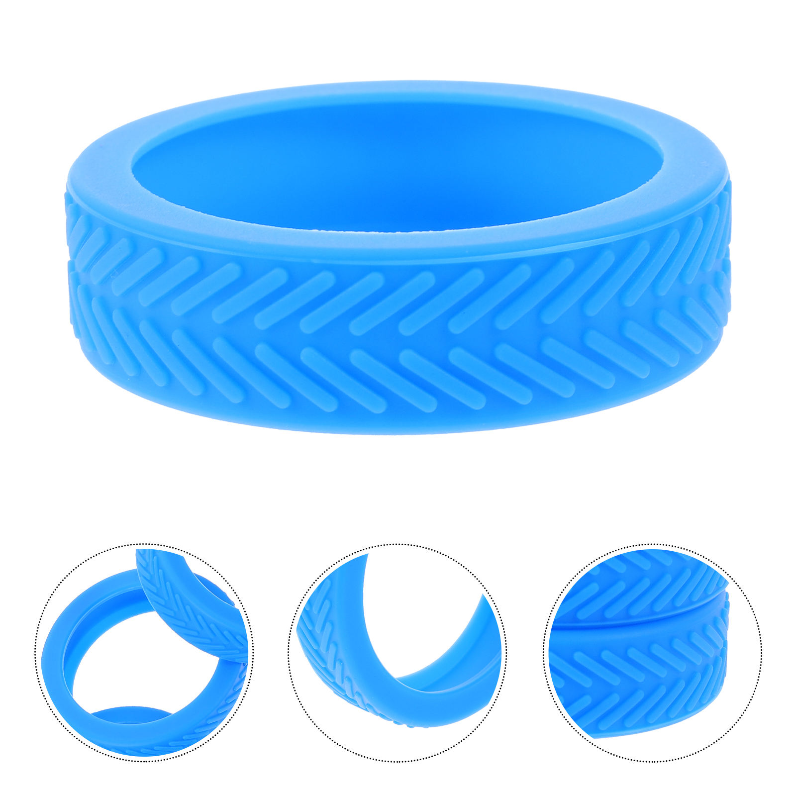 PAMINGONO Wheel Covers for Rolling Suitcases 8Pcs Rubber Sky-Blue for ...