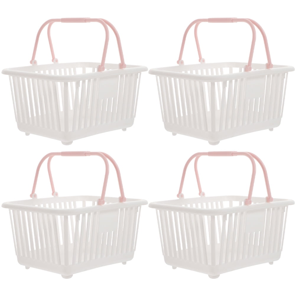 PAMINGONO White Plastic Storage Baskets for Office Use Rectangular ...