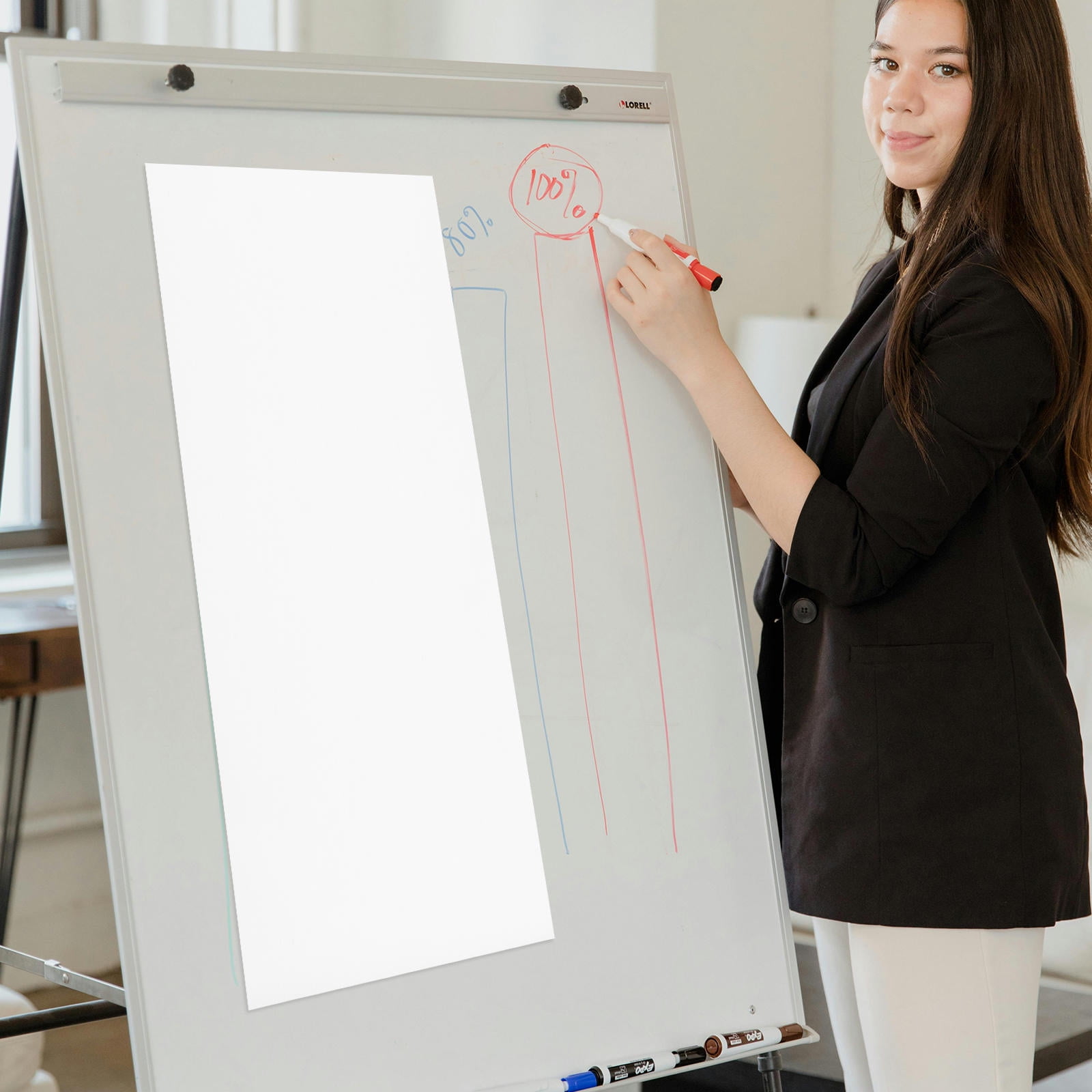 PAMINGONO Portable Self-Adhesive Whiteboard Paper Roll, Dry Erase Sheet ...