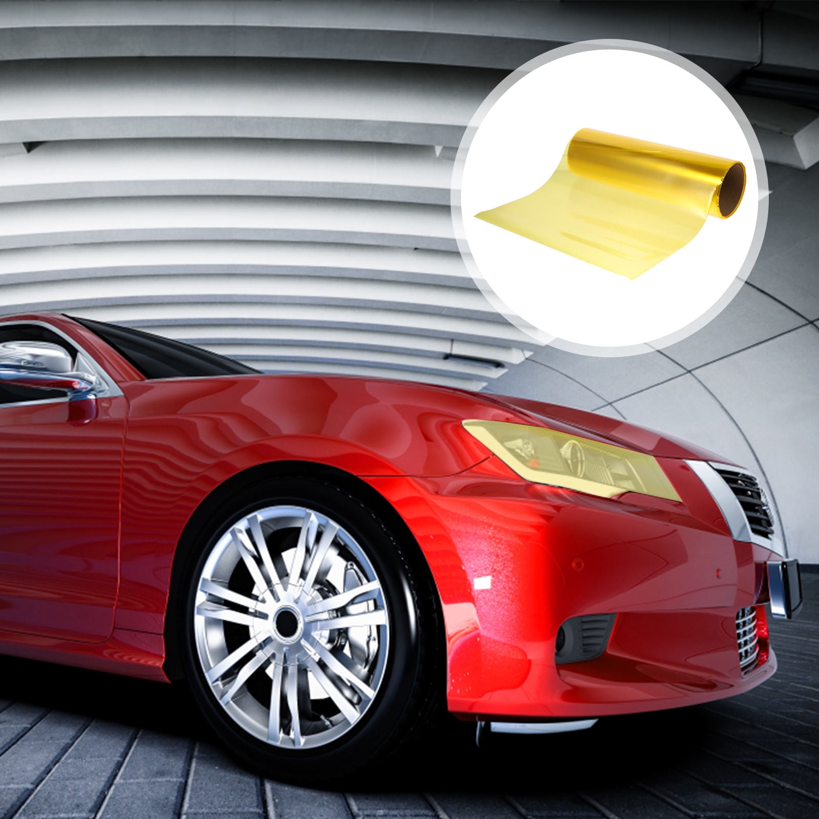 PAMINGONO car headlight decoration Car PVC Yellow 1Pack - Walmart.com