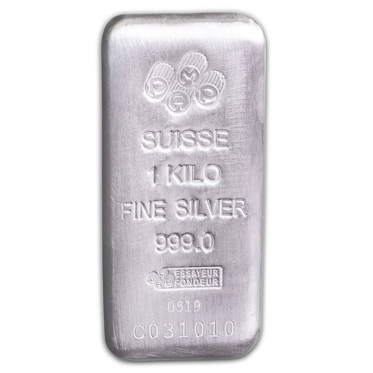 PAMP Suisse 1 Kilo Silver Bar, .999 Pure, Precious Metals Investment ...