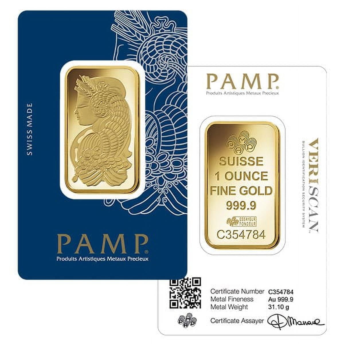PAMP Suisse 1 oz Fine Gold Bullion Bar - Walmart.com