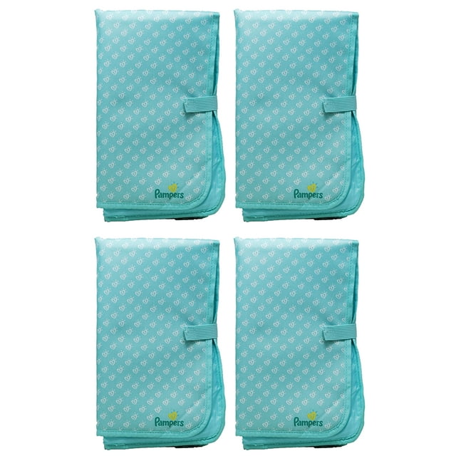 Pampers Portable Lightweight Diaper Changing Pad, 22” x 13”, 4 Pack ...